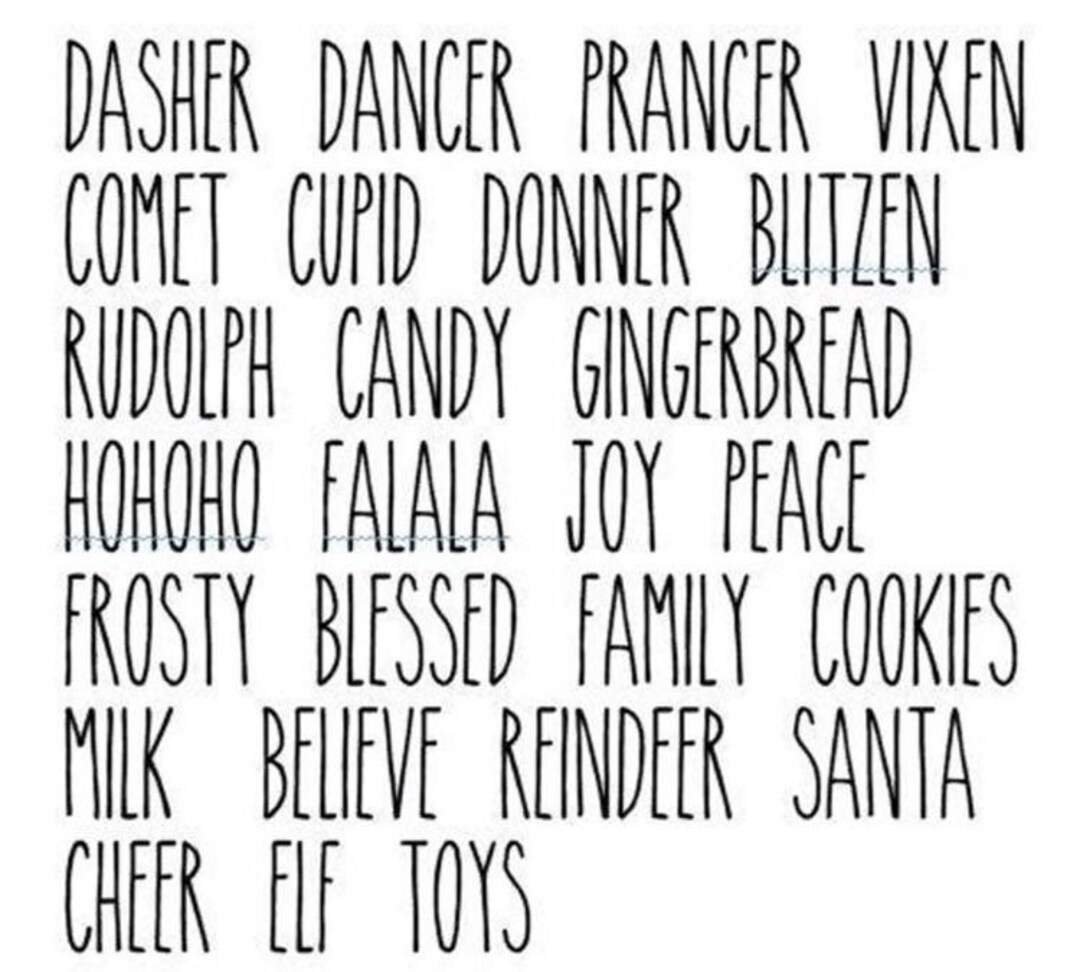 Rae Dunn Inspired Christmas Vinyl Decals | Custom Holiday Labels - Etsy