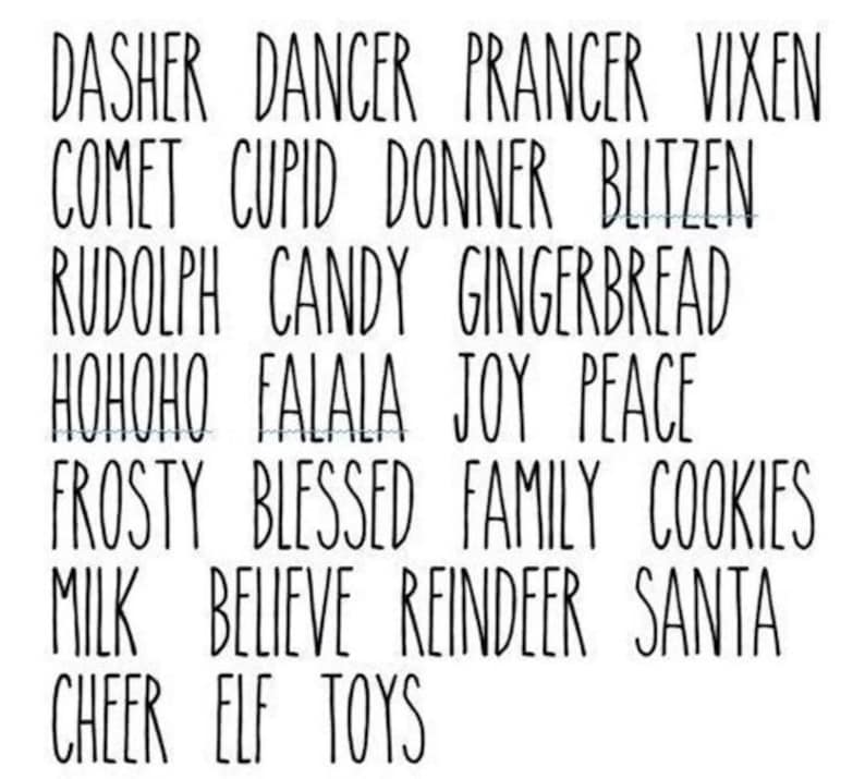 Rae Dunn Inspired Christmas Vinyl Decals | Custom Holiday Labels - Etsy