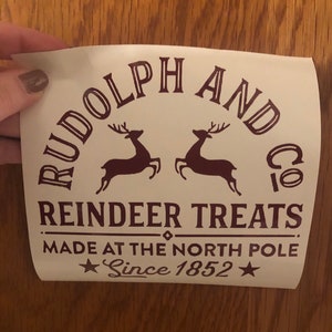 Reindeer Vinyl Decal | Rudolph Vinyl Decal Sticker | Reindeer Company ...