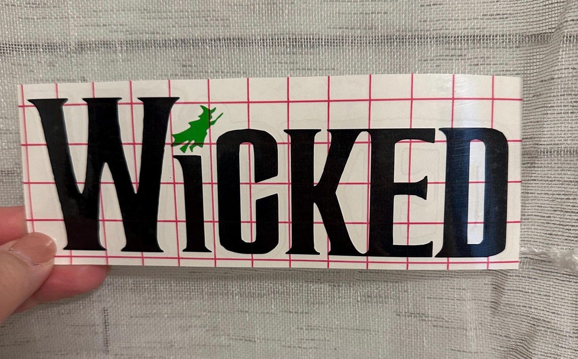 Wicked Vinyl Decal | Wicked the Musical | Wicked the Musical Decal ...