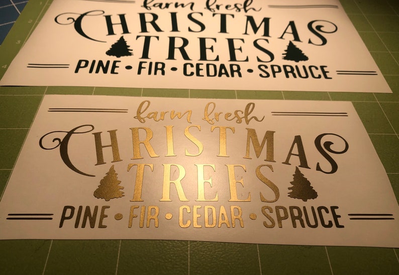Farm Fresh Christmas Trees Decal Pine Fur Cedar Spruce Trees | Etsy