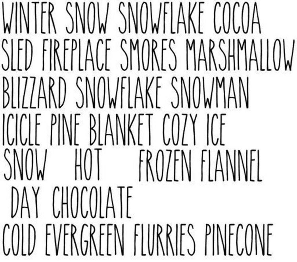 Rae Dunn Inspired Christmas Vinyl Decals | Custom Holiday Labels - Etsy