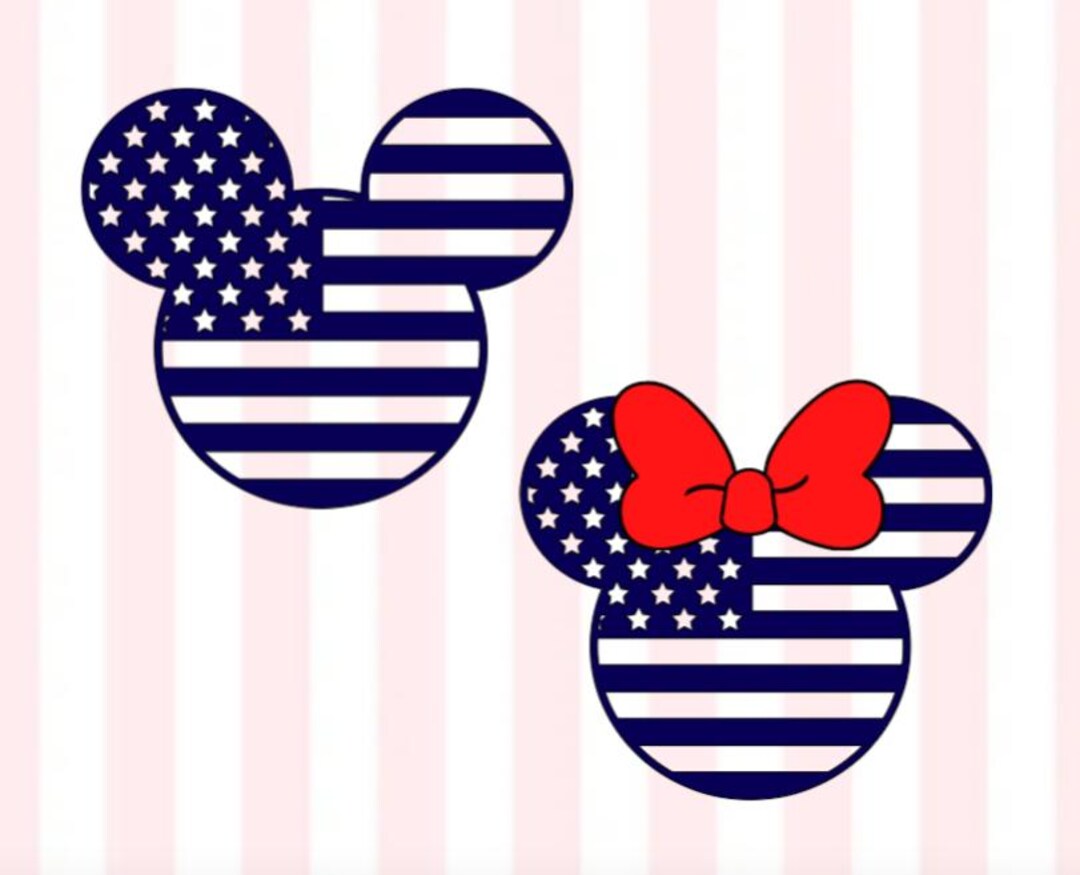 Patriotic Mickey/minnie Mouse Vinyl Decal | USA Theme - Etsy