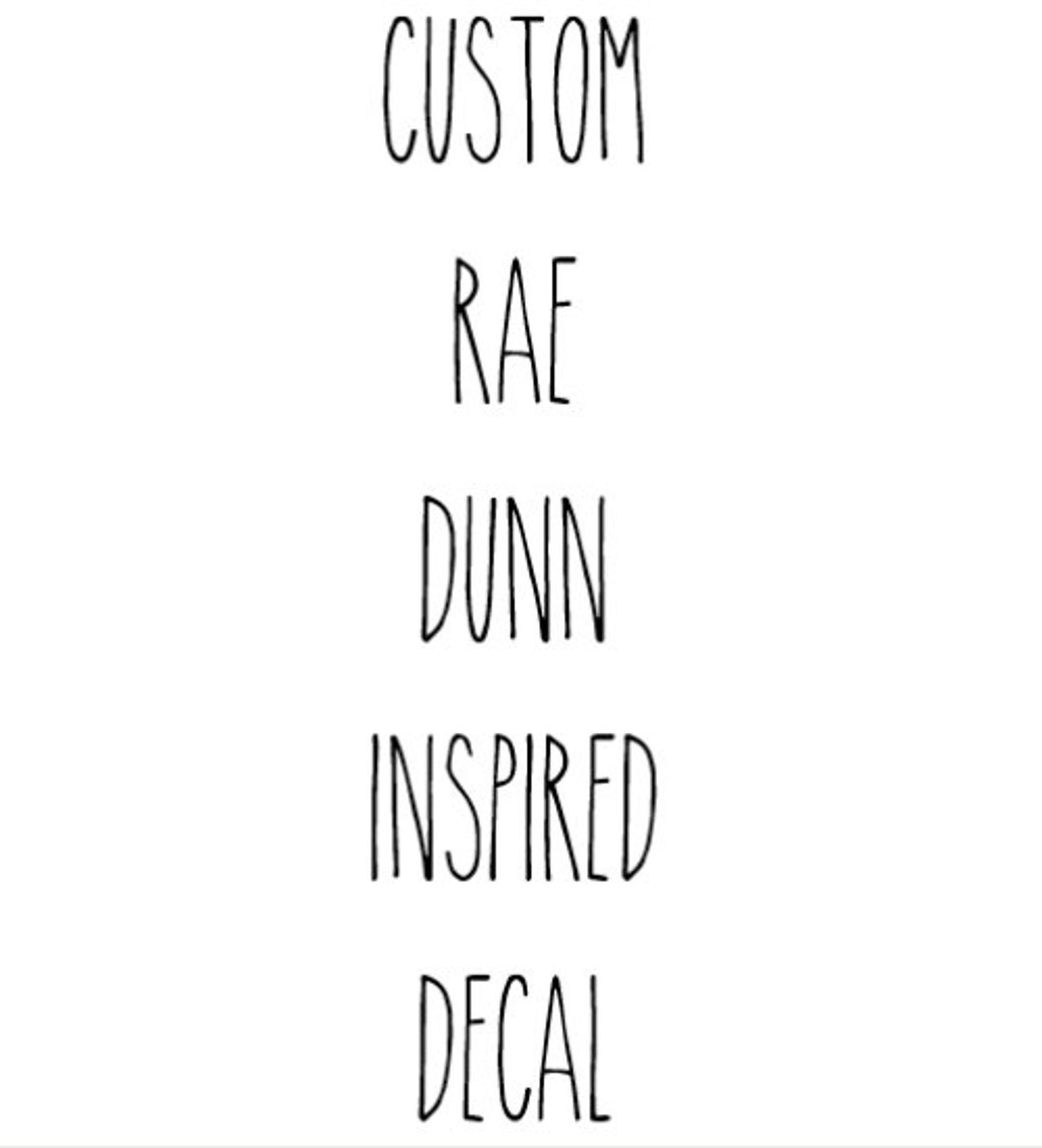 Set of 5 Custom Rae Dunn Inspired Decals | Label Decal - Etsy