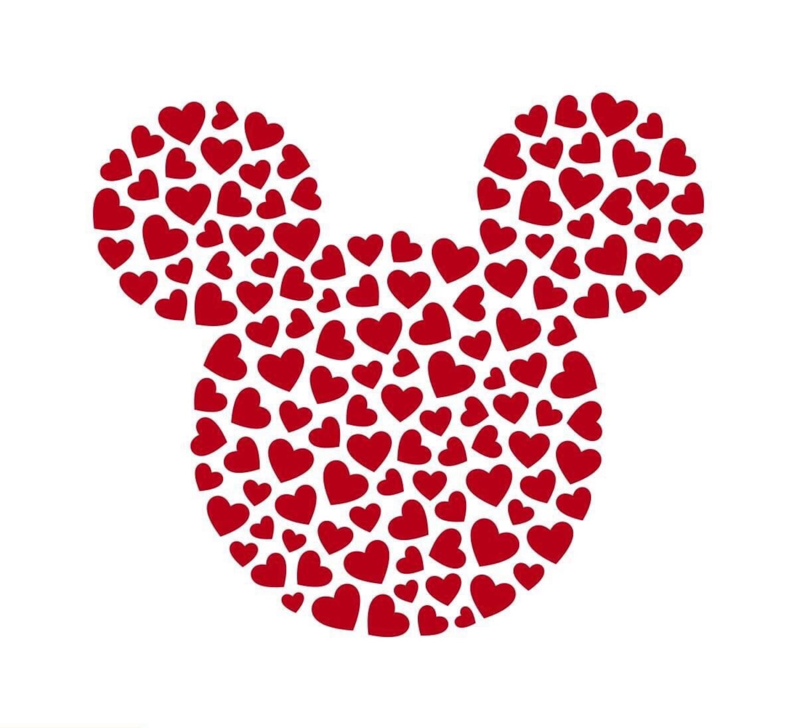 Mickey Mouse Vinyl Decal Valentines Day Vinyl Decal Disney - Etsy