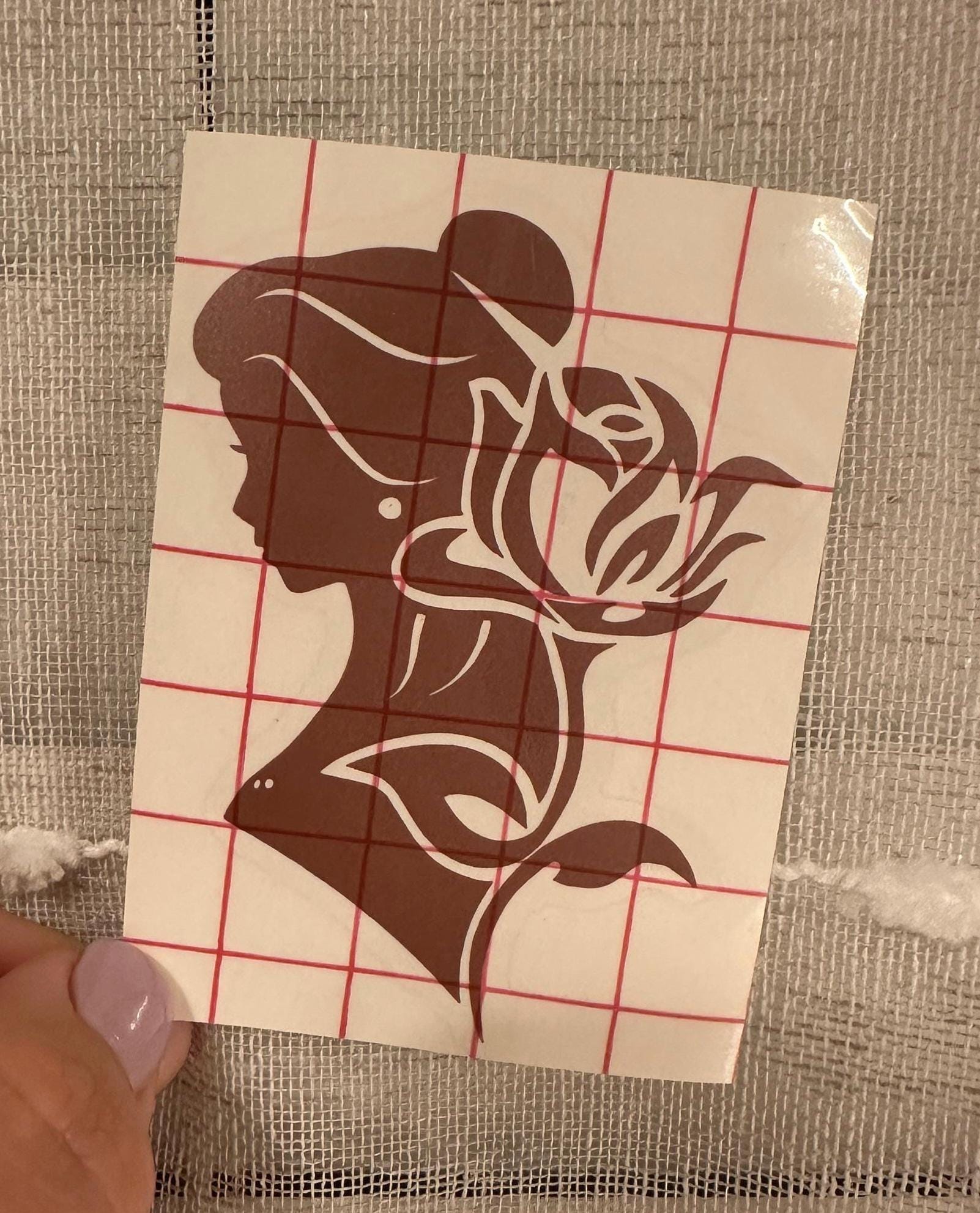 Belle Vinyl Decal | Princess Car Decal - Etsy