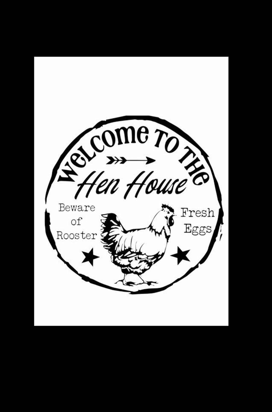 Farmhouse Vinyl Decal | Chicken Decal Vinyl | Hen House Decal Vinyl ...
