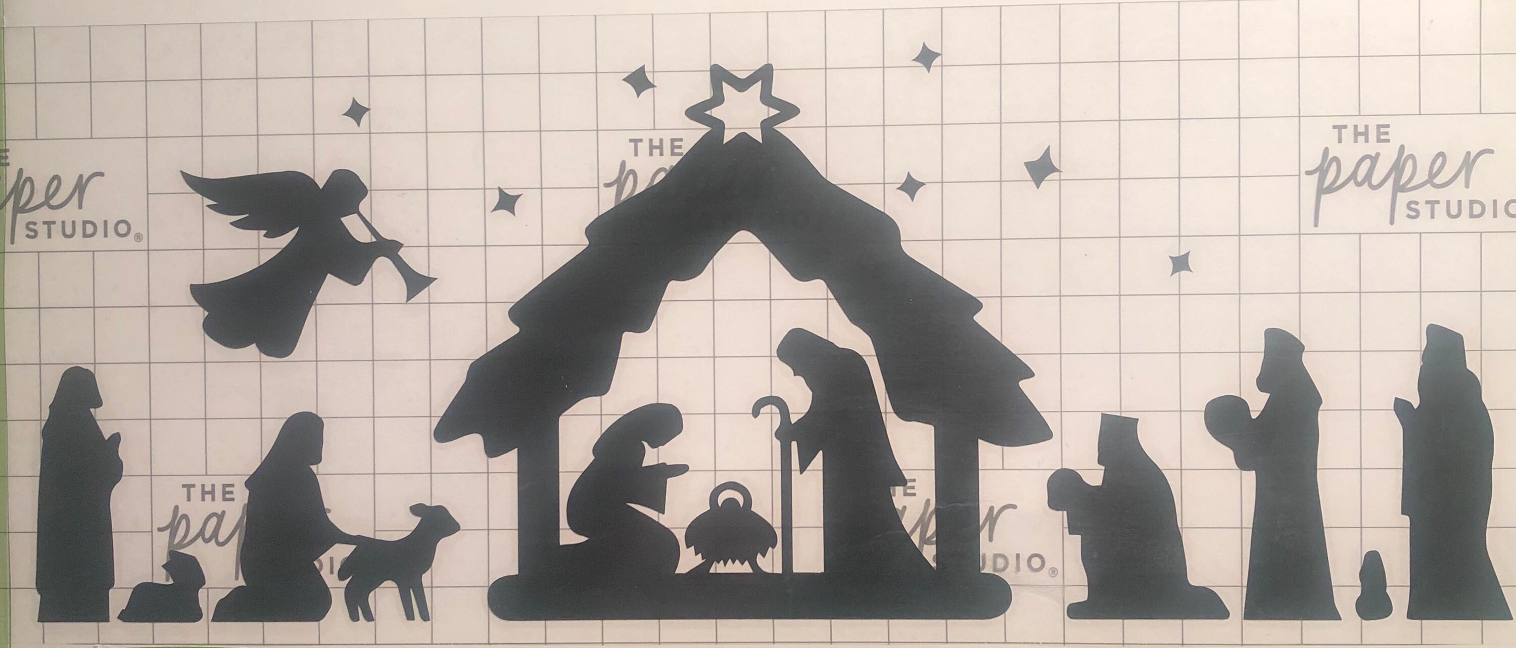 Nativity Scene Vinyl Decal | Christmas Silhouette Decor - Etsy