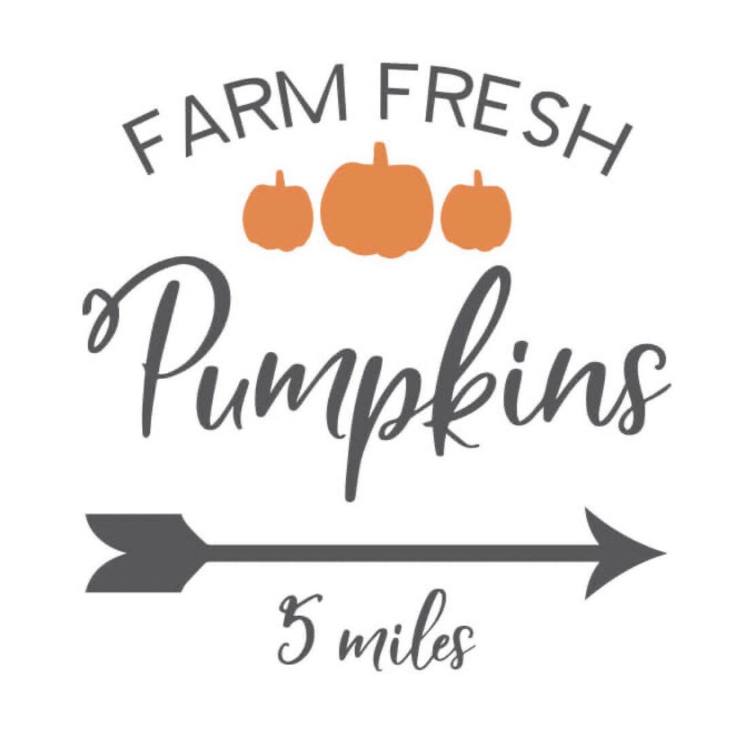 Pumpkin Vinyl Decal | Farm Fresh Pumpkin Vinyl Decal | Fall Vinyl Decal ...