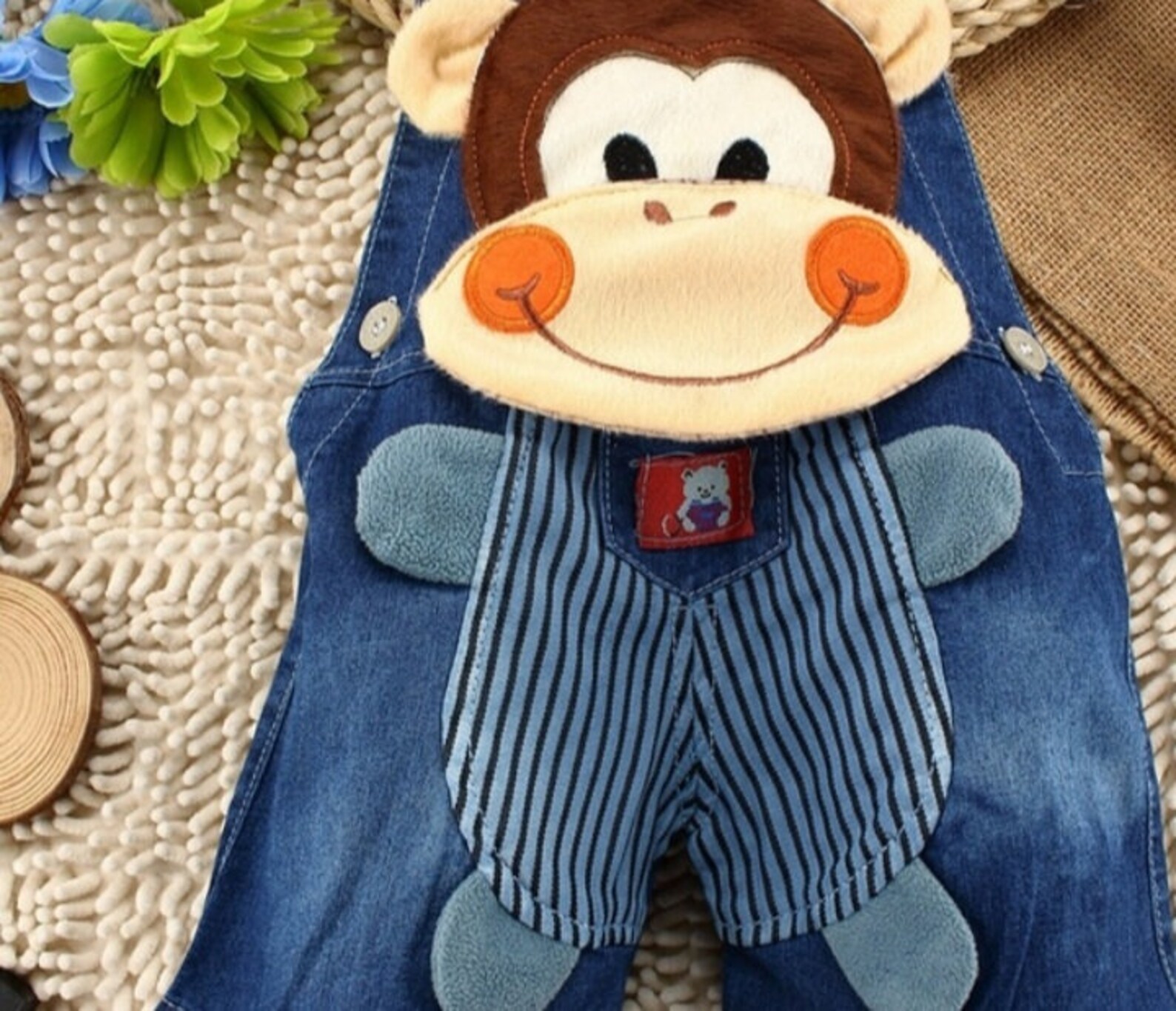 Summer Monkey Baby Overalls Baby Bear Summer Overall shorts | Etsy