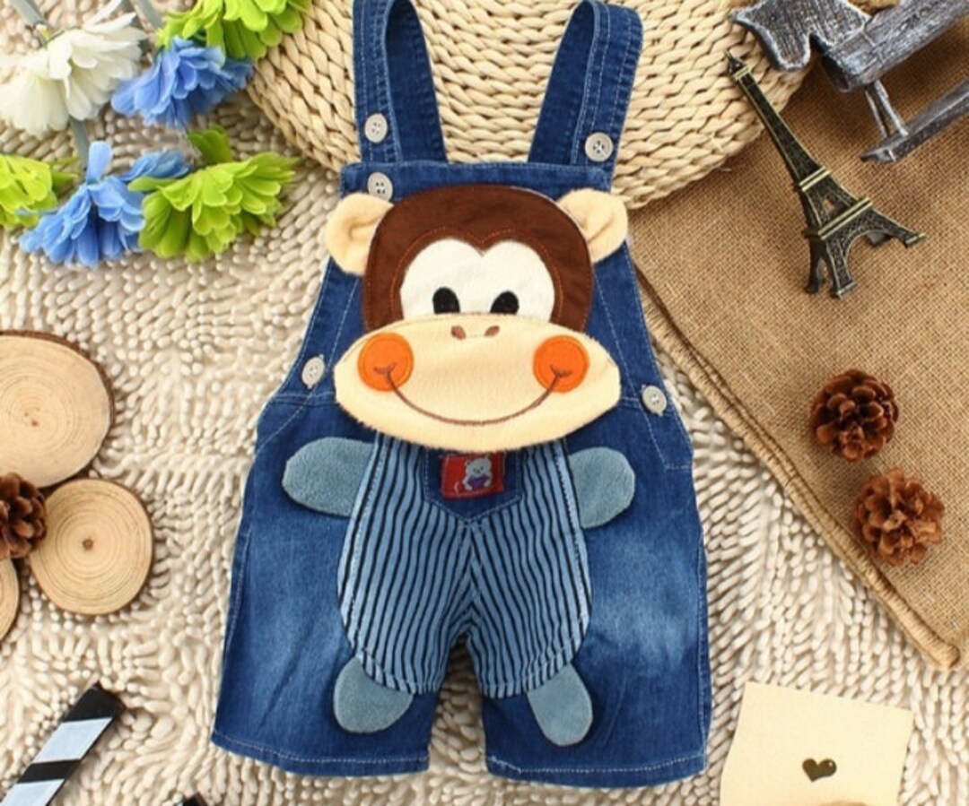 Summer Monkey Baby Overalls | Baby Bear Summer Overall Shorts - Etsy UK