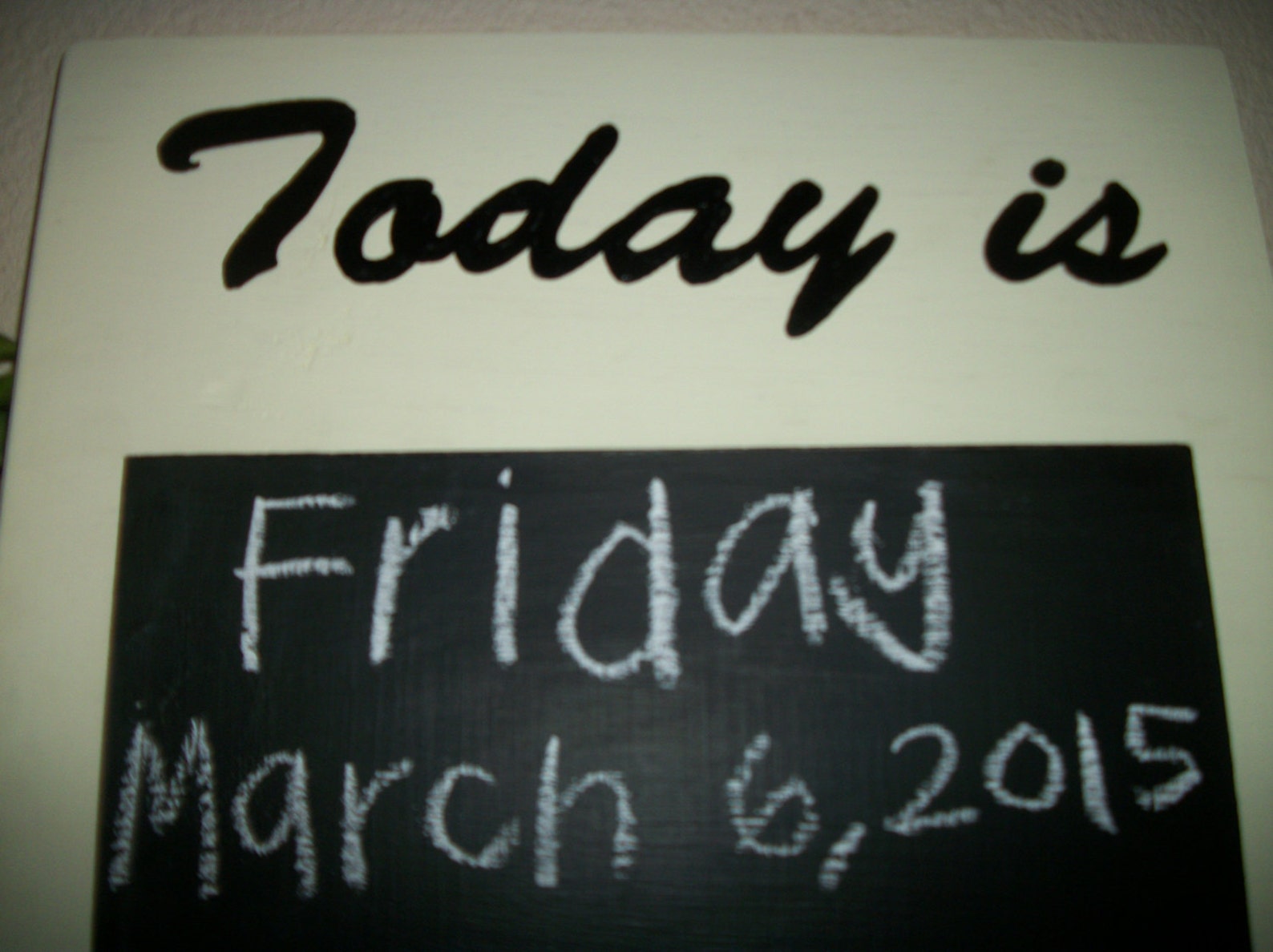 Chalkboard Daily Calendar Wood Sign, Today Is - Etsy