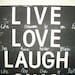 Subway Art Wood Sign, Typography Wall Art, Live Love Laugh Sing Dance ...