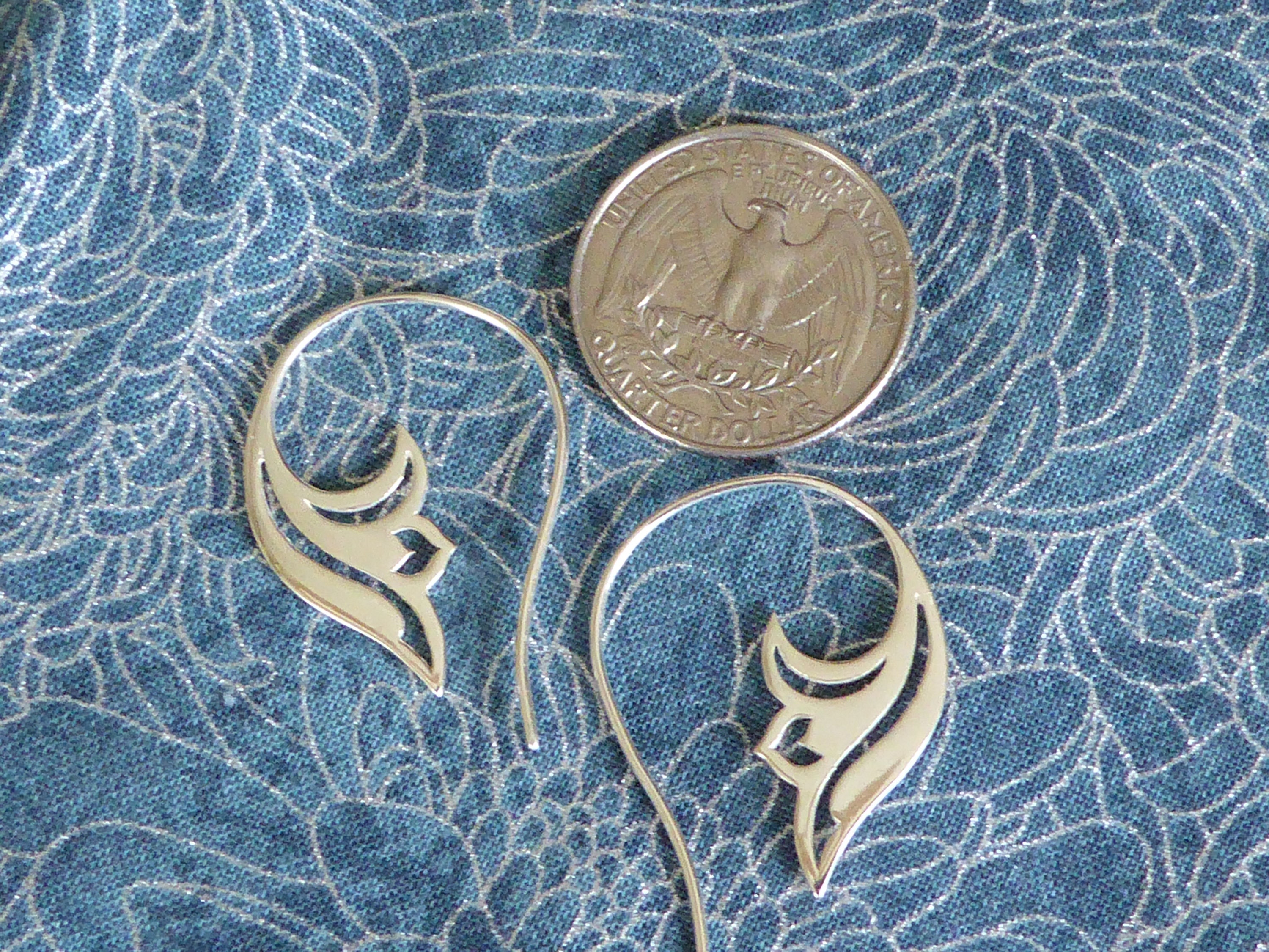 Sterling Silver Scroll Ear Wires Lotus Earring Flowers - Etsy