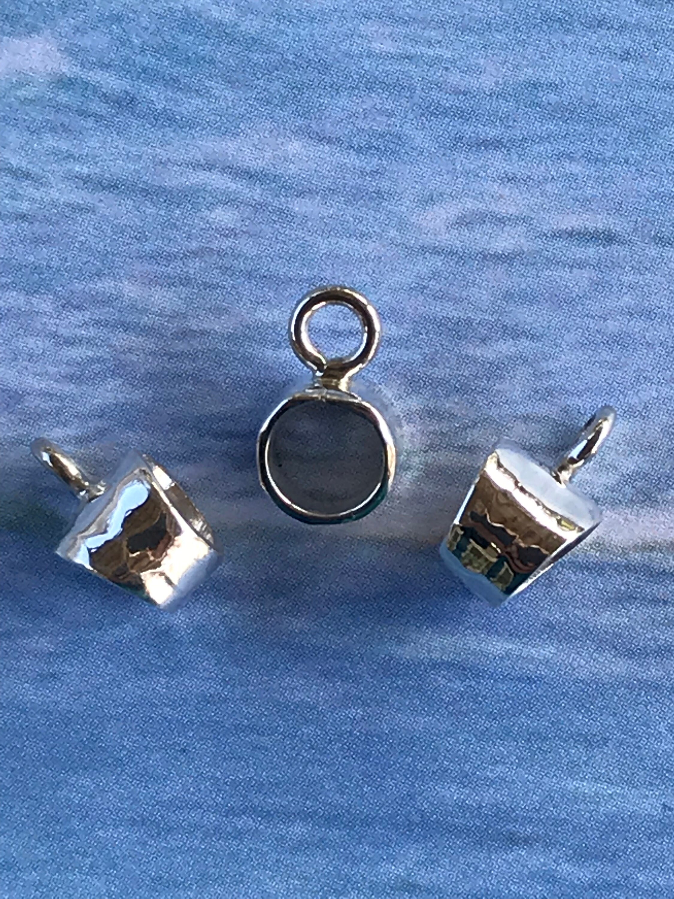 Sterling Silver Hammered Bail Small Bail Round Shape Bail | Etsy