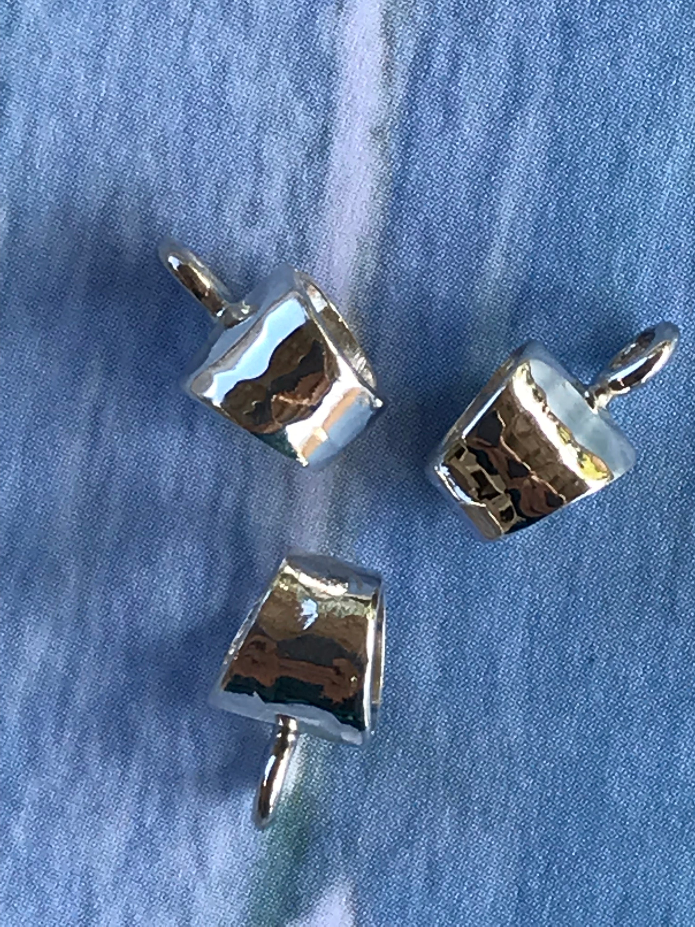 Sterling Silver Hammered Bail Small Bail Round Shape Bail | Etsy