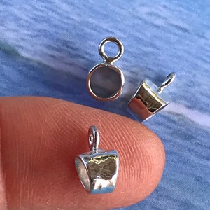 Sterling Silver Hammered Bail ~ Small Bail ~ Round Shape Bail ~ Finding ...