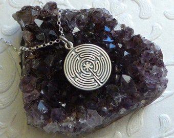 Labyrinth Pendant | Etsy