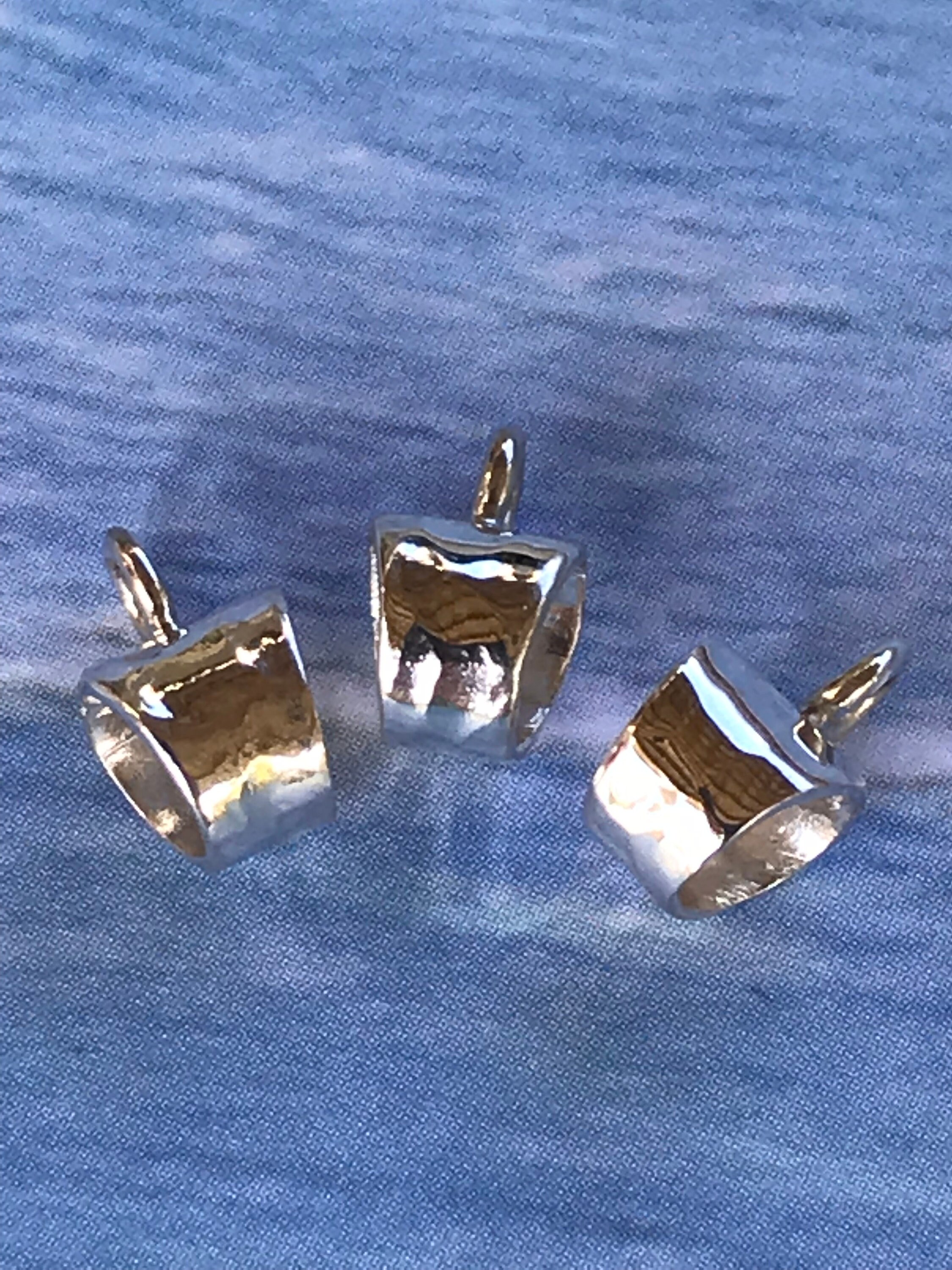 Sterling Silver Hammered Bail Small Bail Round Shape Bail | Etsy