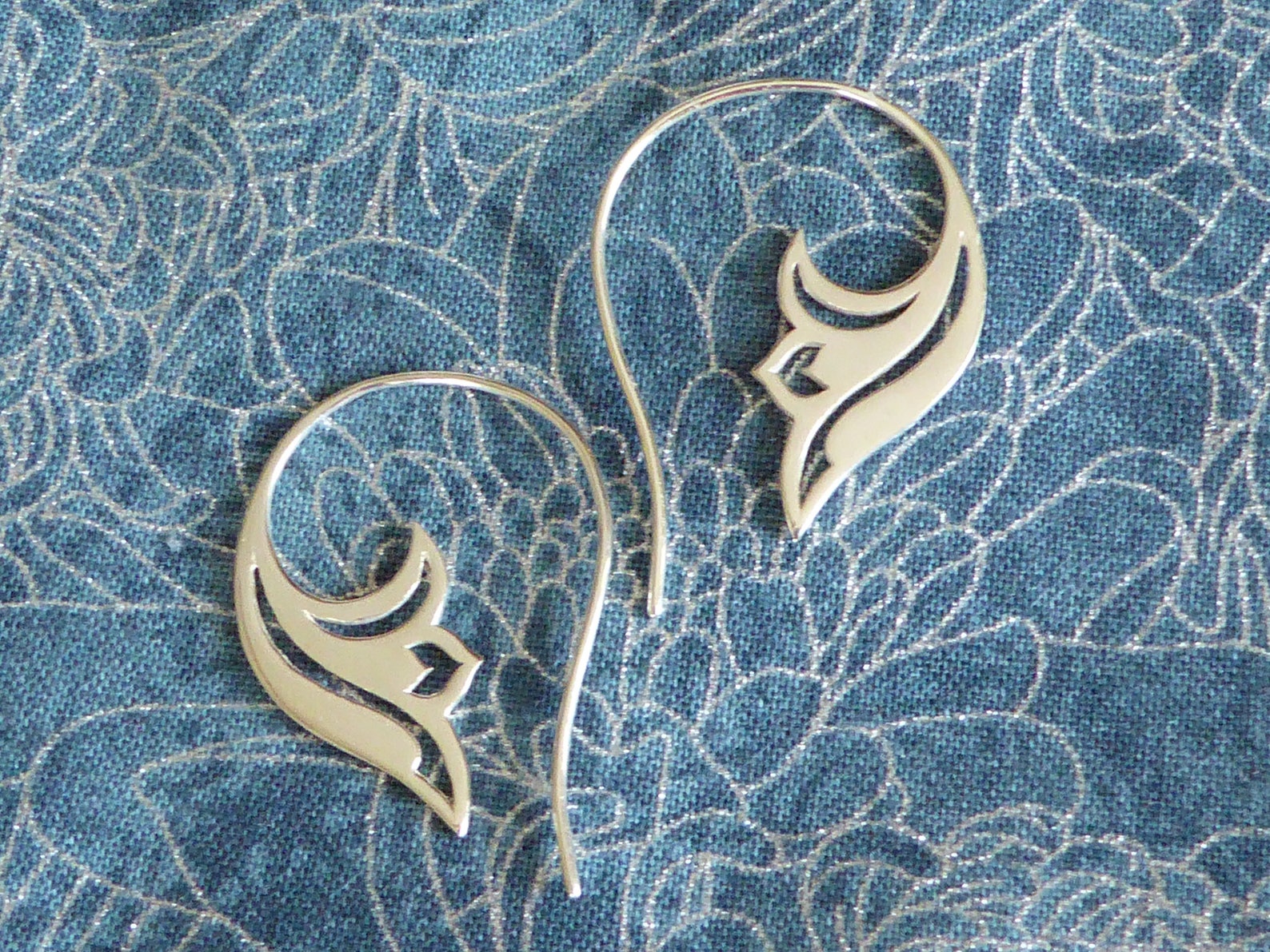 Sterling Silver Scroll Ear Wires Lotus Earring Flowers - Etsy