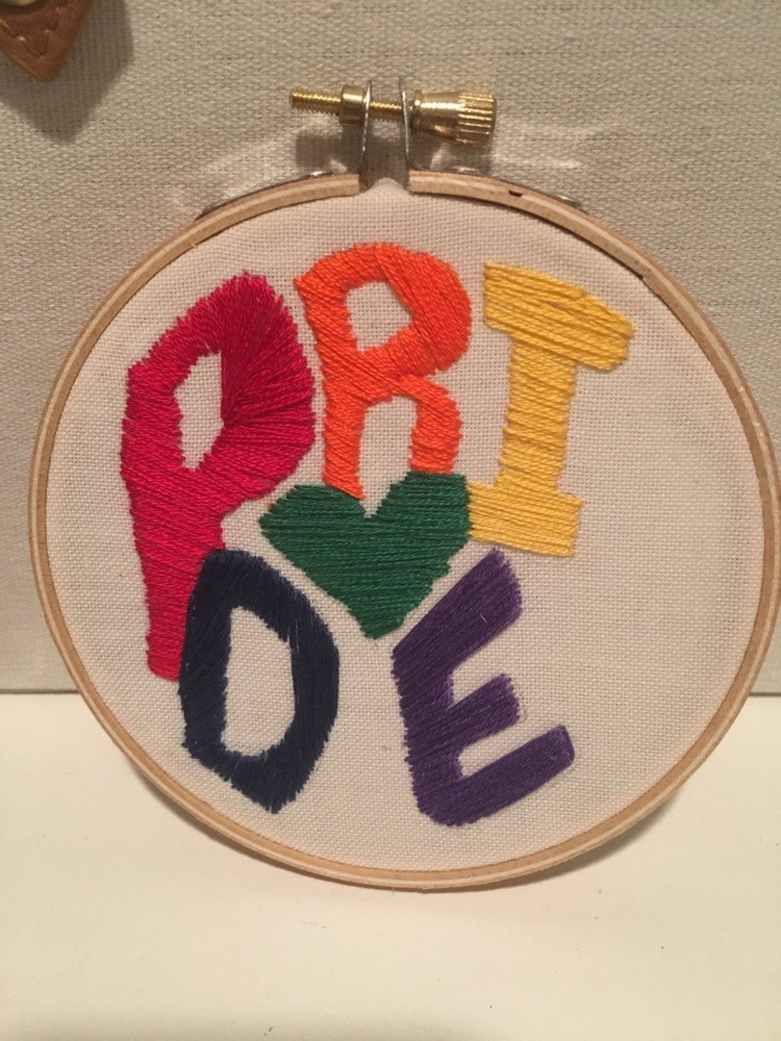 PRIDE LGBTQ Pride Rainbow Embroidery Hoop | Etsy