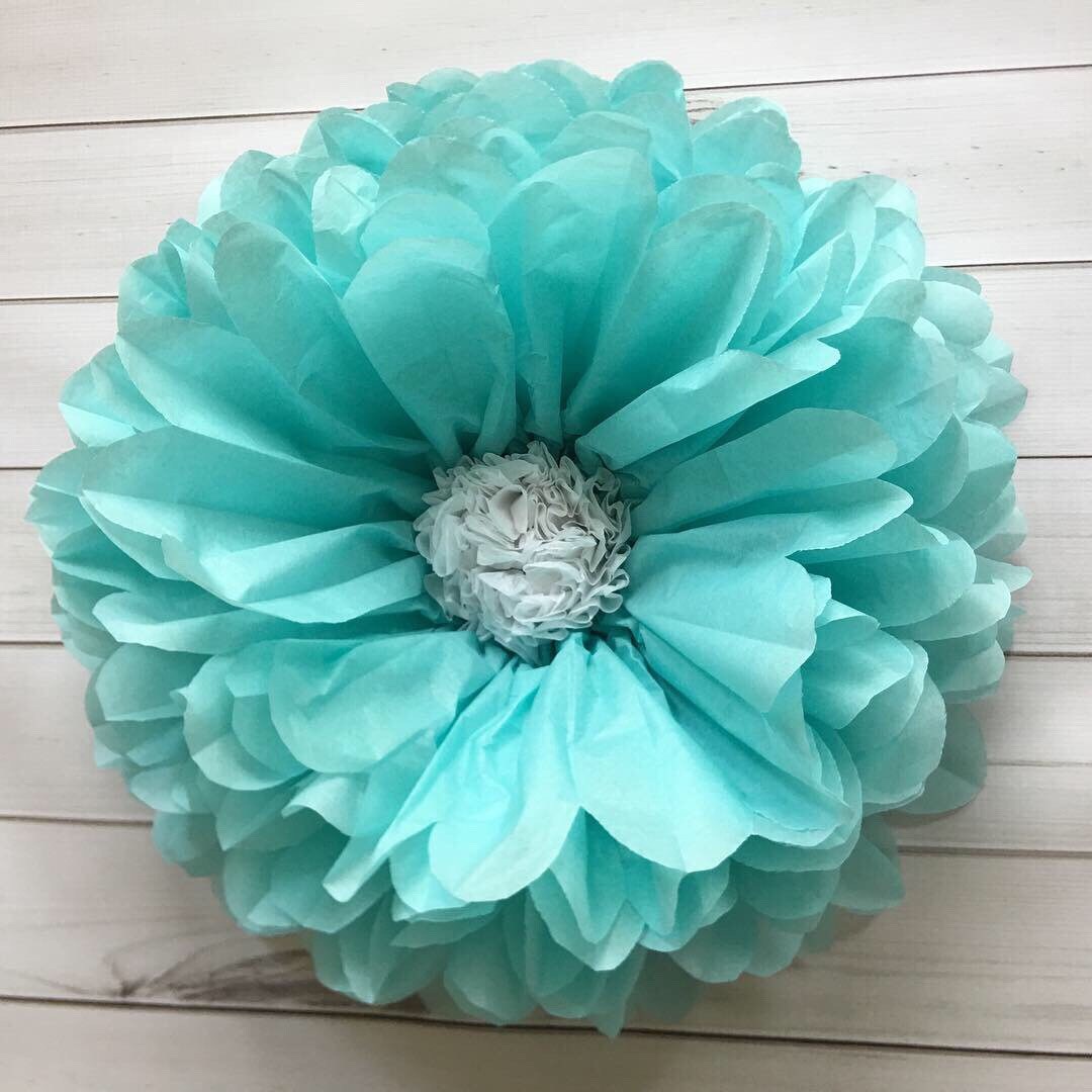 Choose Your Own Blue Paper Flower Backdrop for Parties Baby | Etsy
