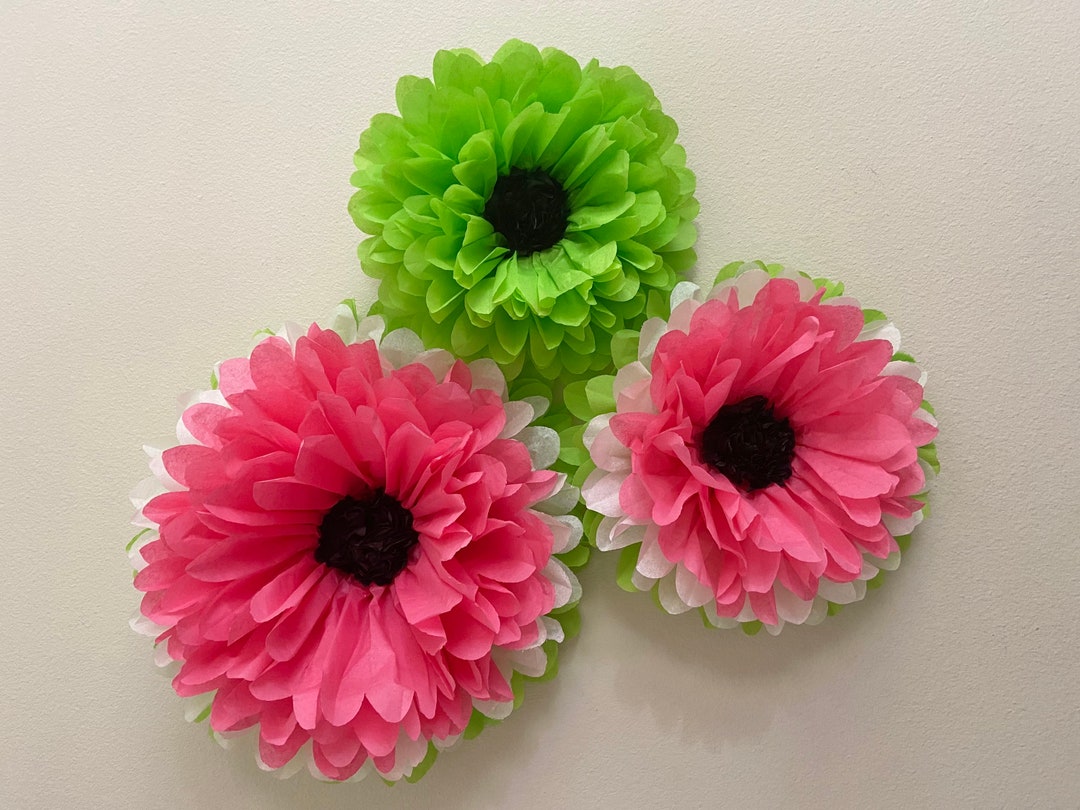 Watermelon Tissue Paper Flower Trio for Birthday Decor and - Etsy