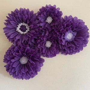 Royal Purple Paper Flower Backdrop, Beautiful for Home and Home Office ...