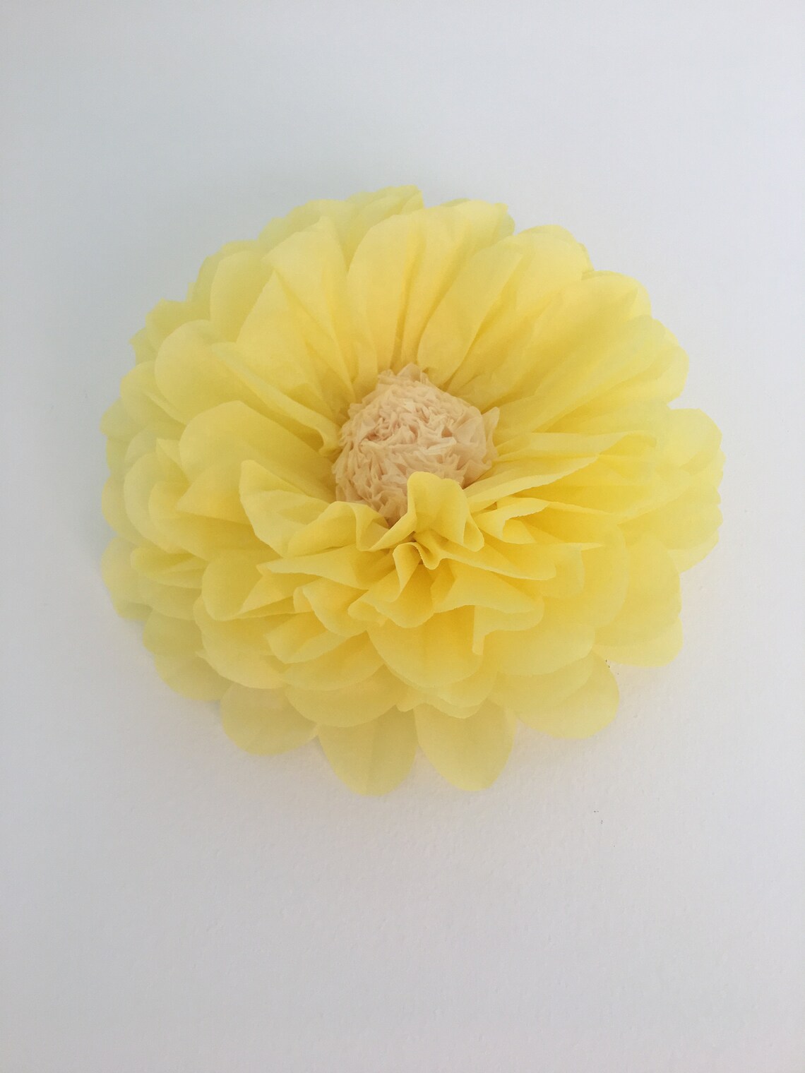 Light Yellow Paper Flower for Baby Showers Nursery Decor and - Etsy