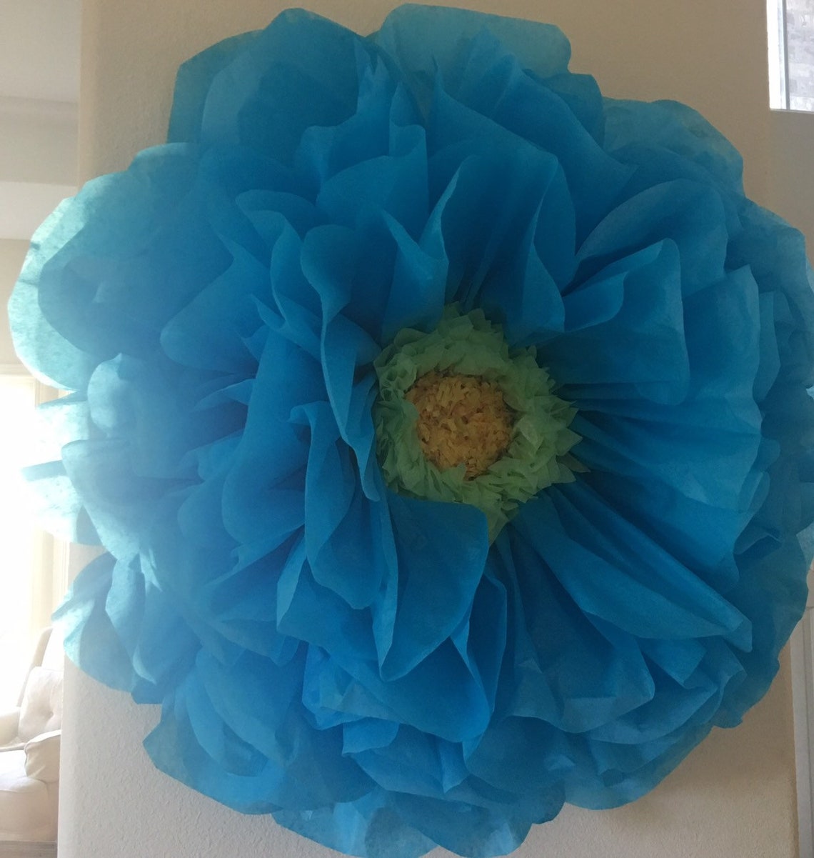 Choose Your Own Blue Paper Flower Backdrop for Parties Baby | Etsy