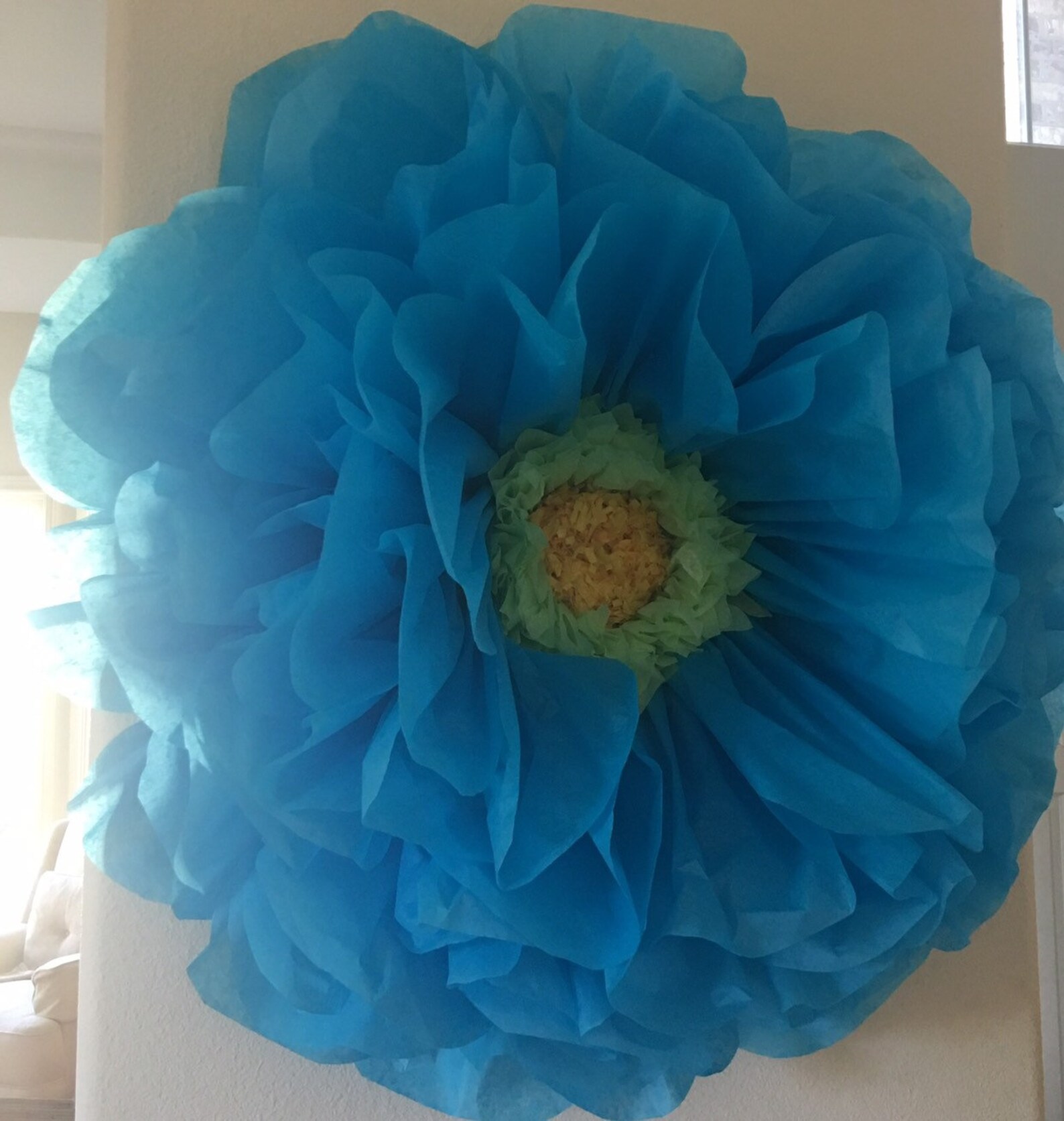 Choose Your Own Blue Paper Flower Backdrop for Parties Baby | Etsy