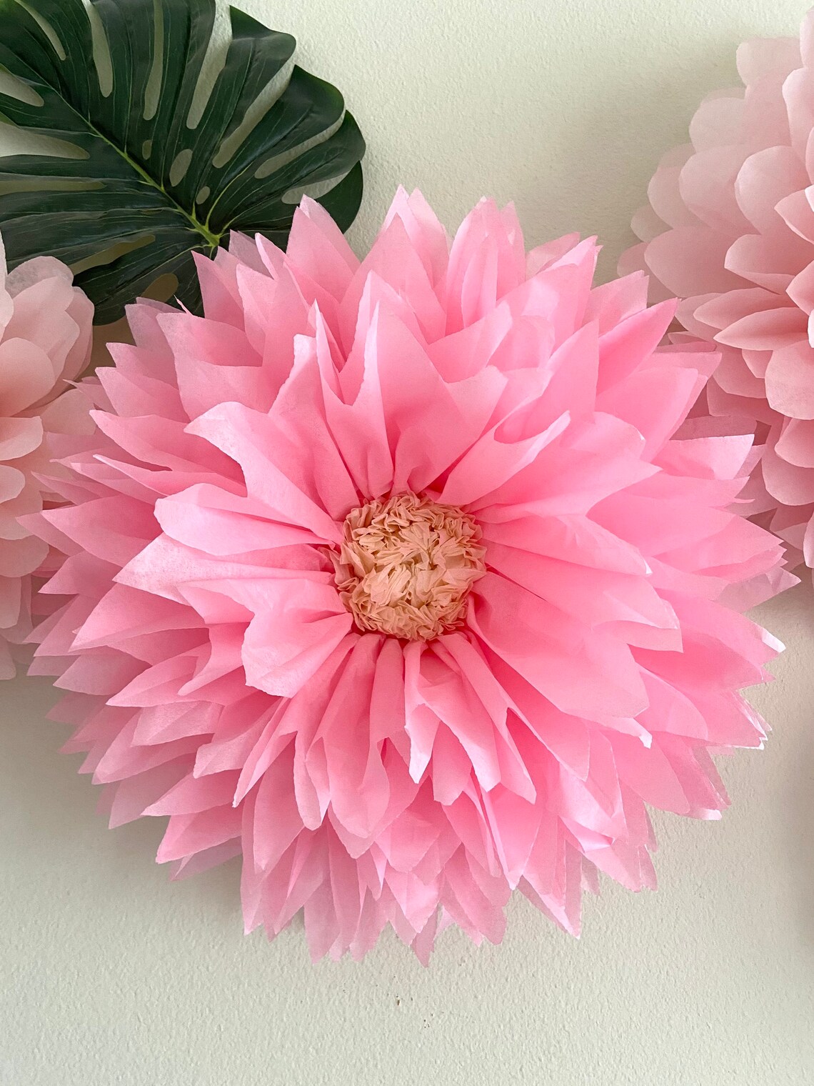 Pink Blush and Cream Tissue Paper Flowers for Home Decor - Etsy