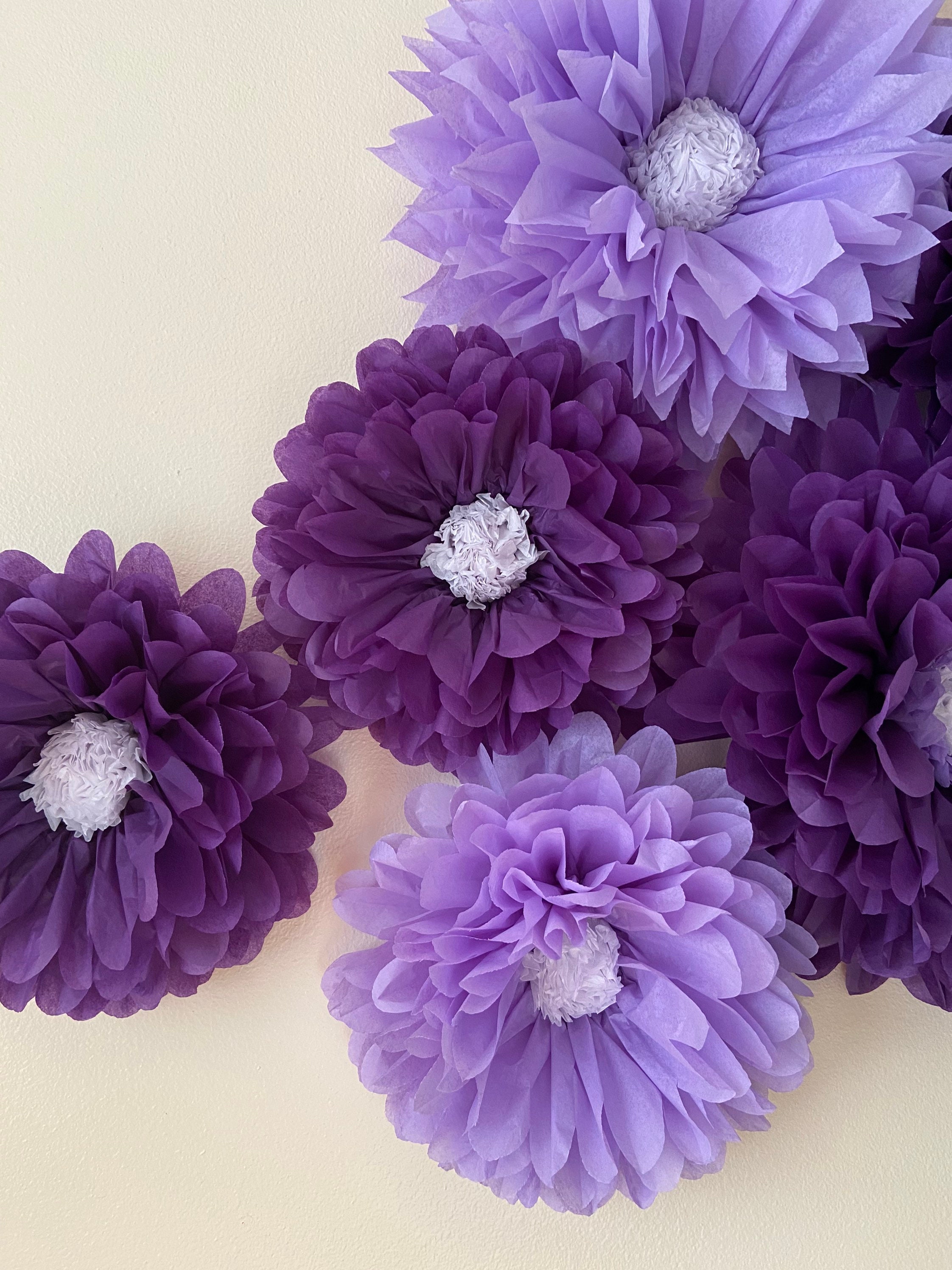Choose Your Own Purple Paper Flower Backdrop, for Party Decor, Wedding ...