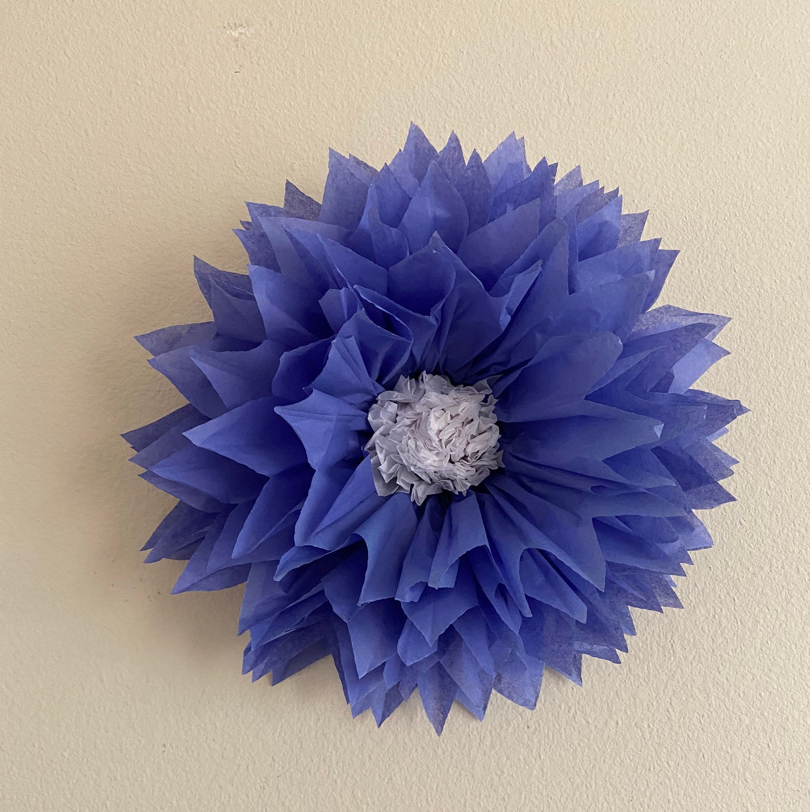 Periwinkle Paper Flower Backdrop for Wedding Decor Baby | Etsy
