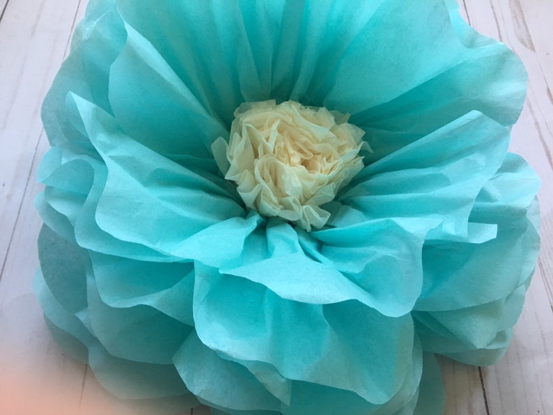 Light Turquoise Paper Flower for Home Decor Birthday Parties | Etsy