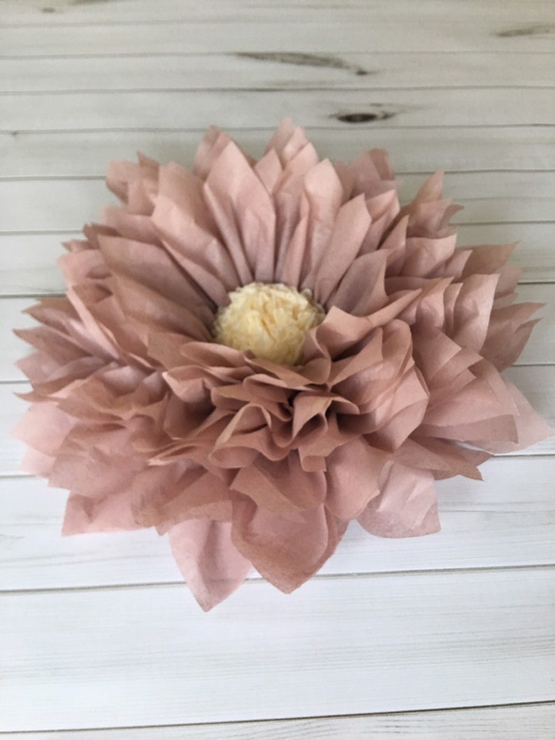 Large Dusty Rose Paper Flower Beautiful for Weddings Photo | Etsy