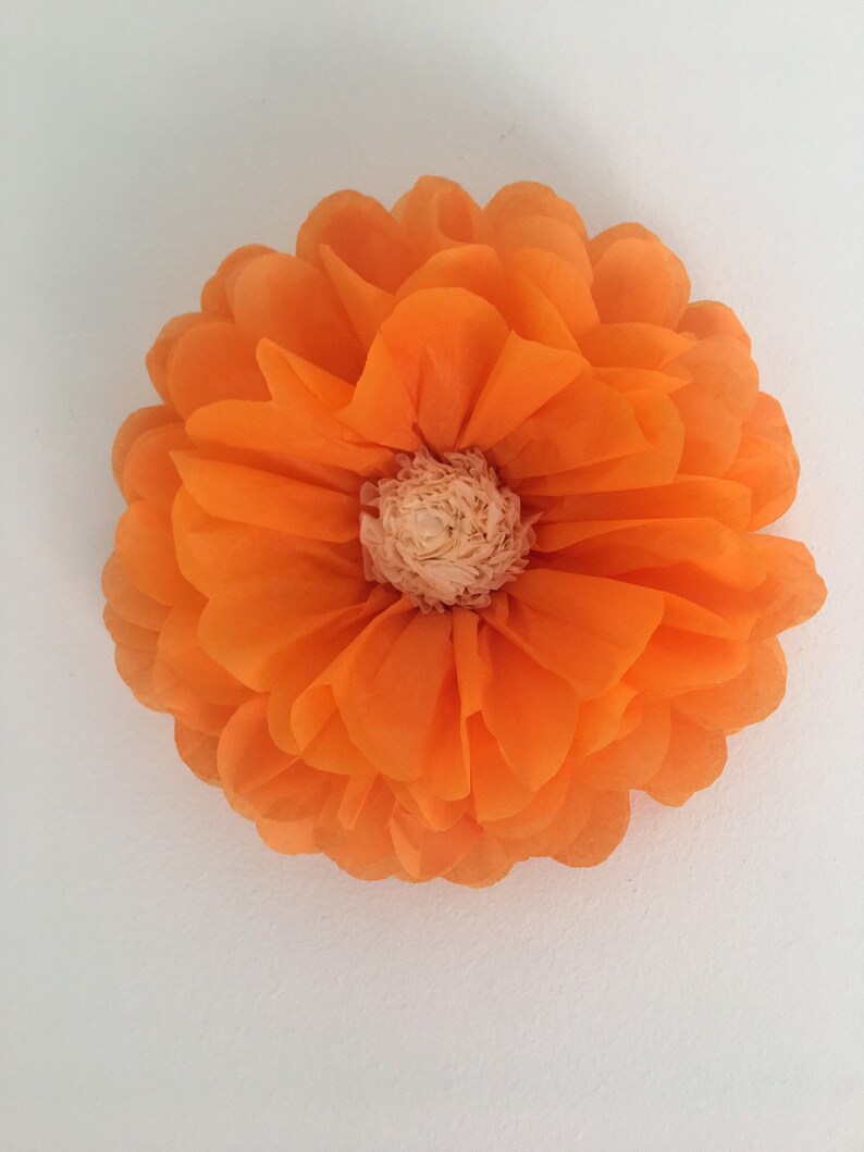 Choose Your Own Orange Paper Flower Backdrop For Bridal Etsy