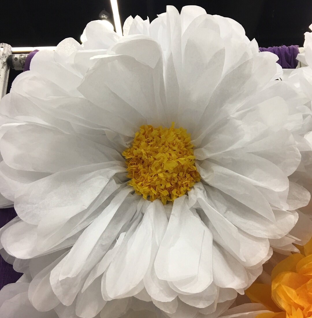 White Tissue Paper Flower Daisy Beautiful for Weddings - Etsy