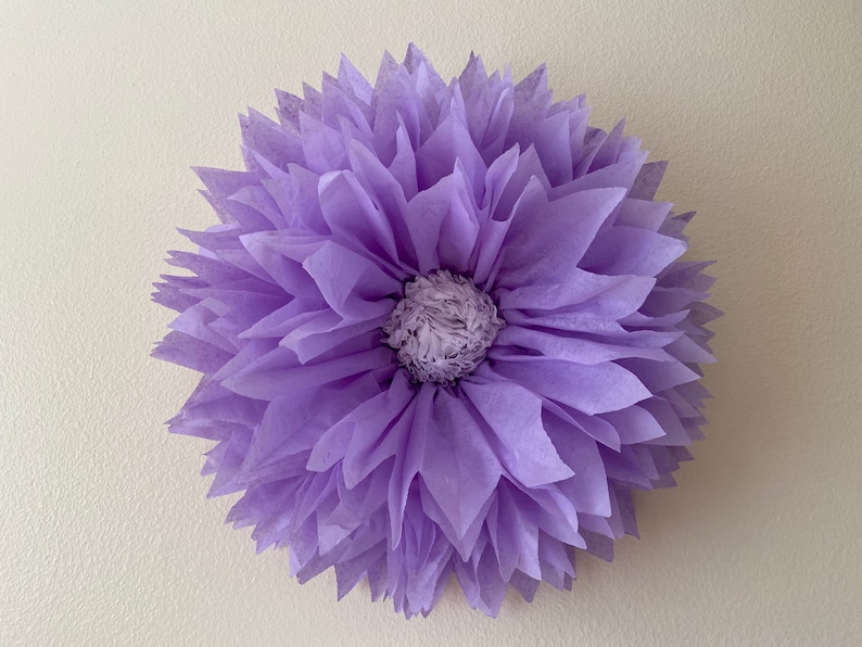 Choose your own purple paper flower backdrop for party decor | Etsy