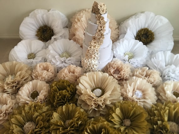 Tissue Paper Flowers Wedding Centerpieces