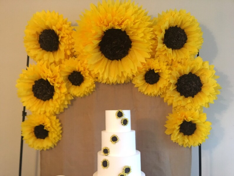 Paper Sunflower Backdrop for Sunflower Weddings Sunflower - Etsy UK