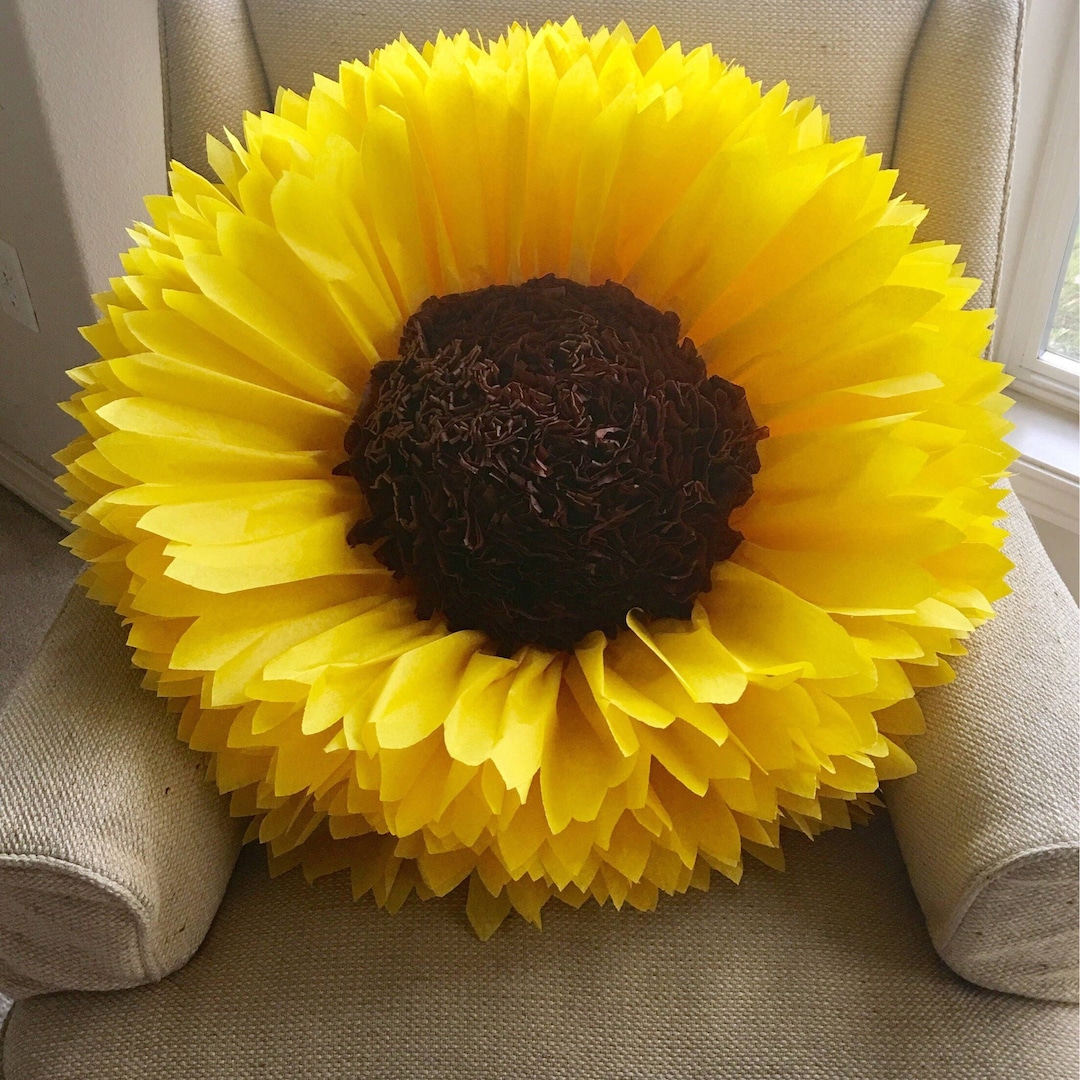 Giant Paper Sunflower, Perfect for Rustic Wedding Decor, Sunflower ...