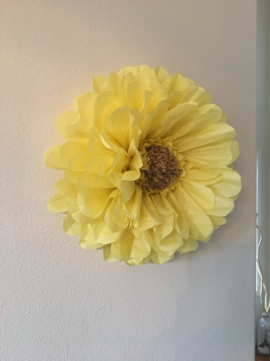 Large Yellow Paper Flower for Home Decor Shower or Wedding | Etsy