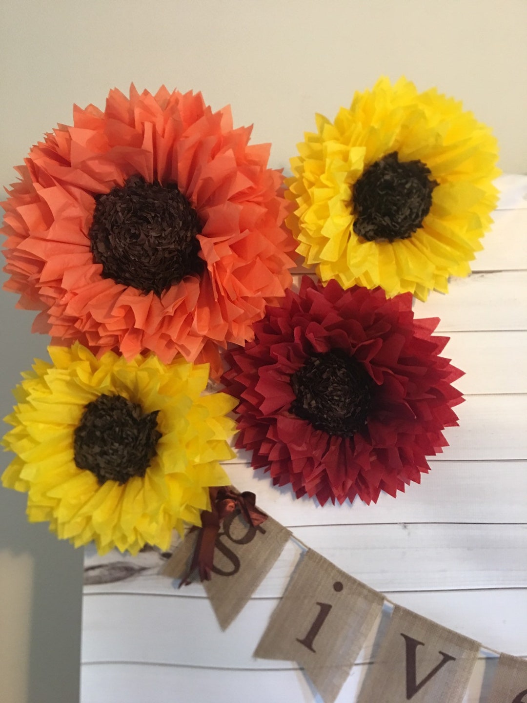 Various Colors Sunflower Backdrop for Rustic Wedding Decor, Bridal or ...