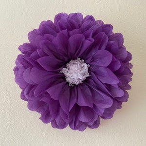 Purple Paper Flower Set of Five, for Wedding Flowers, Party Decorations ...