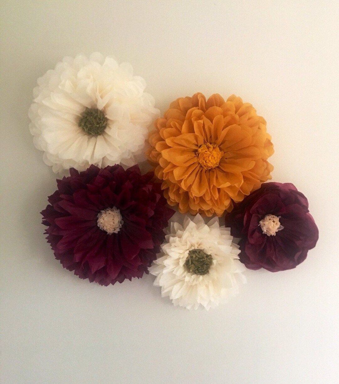 Large Fall Paper Flower Backdrop for Thanksgiving Decor, Fall Wedding ...