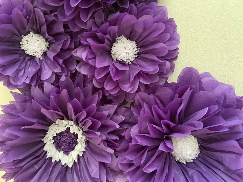 Royal Purple Paper Flower Backdrop Beautiful for Home and | Etsy