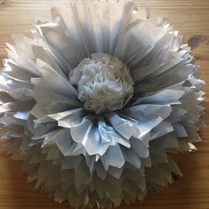 Large Silver Paper Flower for Holiday Parties and Christmas - Etsy