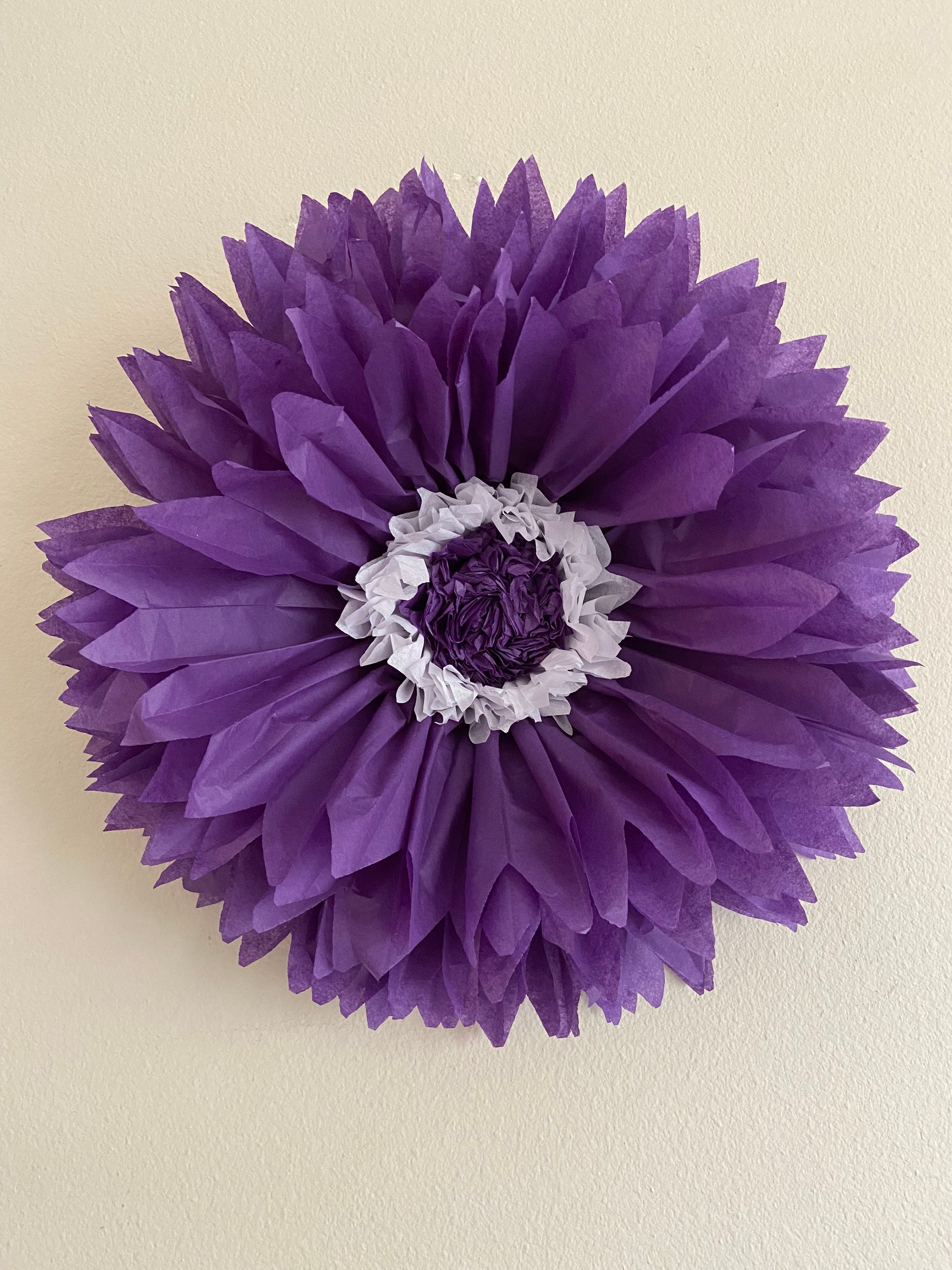 Royal Purple Paper Flower Backdrop Beautiful for Home and | Etsy