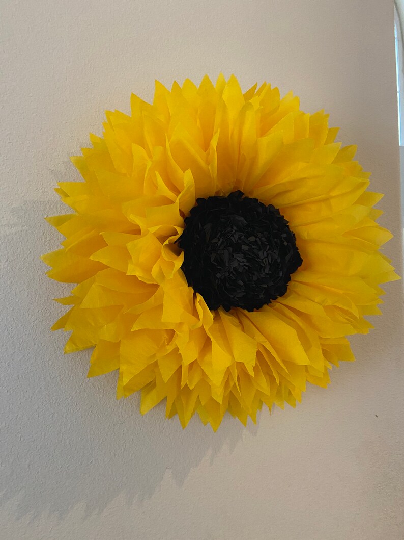 Oversized 20 Paper Sunflower With a Black Center for Rustic - Etsy